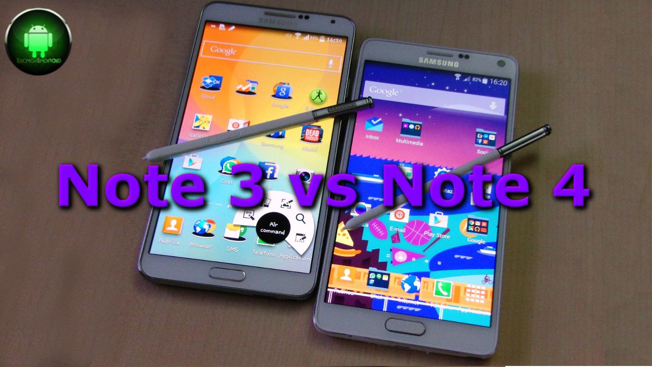 Note 3 vs Note 4: confronto benchmark