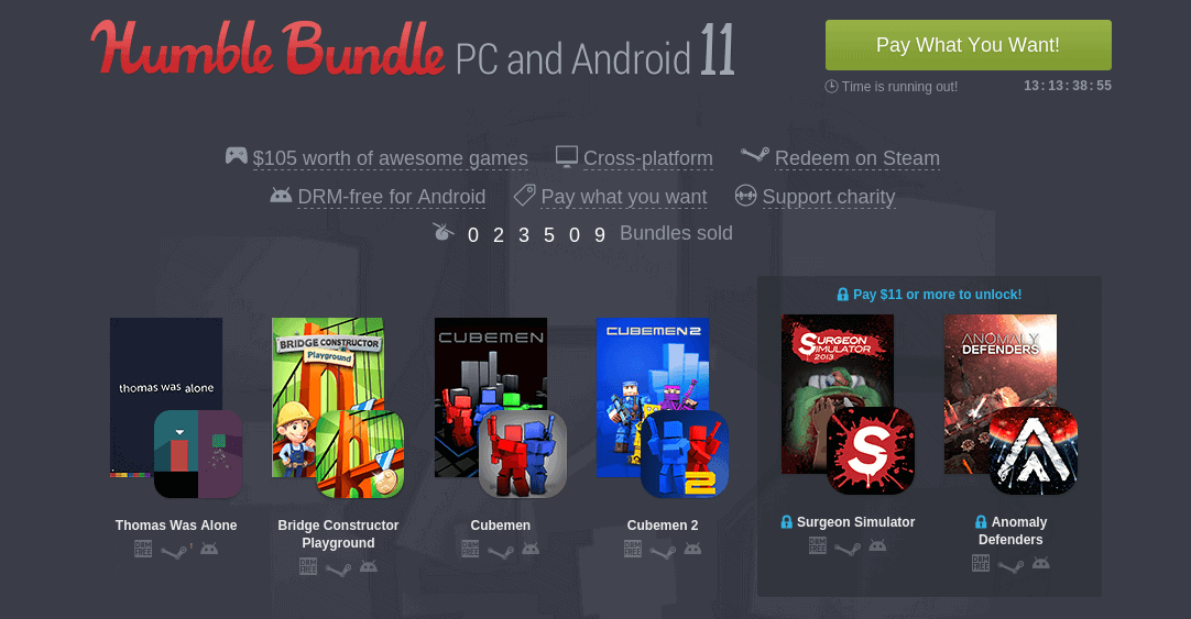 Humble Bundle: ritorna con altre nuove app per android e pc