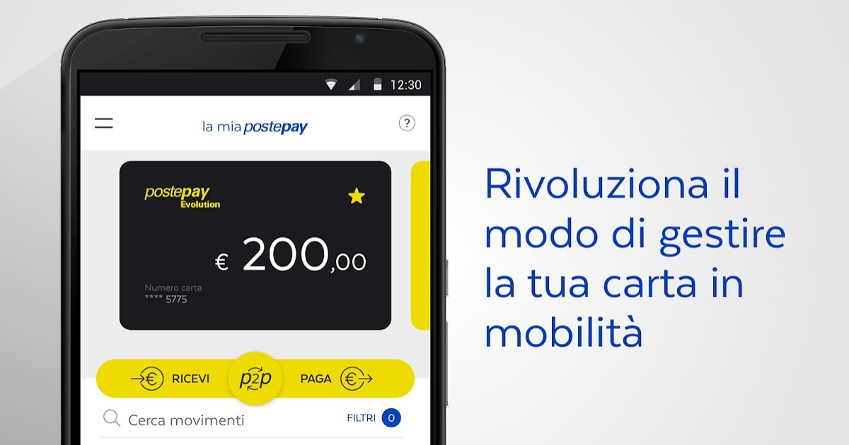 PostePay: nuova app per inviare e ricevere denaro