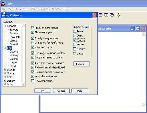 Guida: impostare mIRC per scaricare contenuti multimediali
