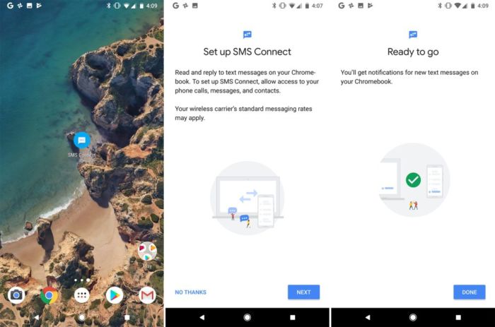 'SMS Connect' su Android 8.1 Oreo: ecco come gestire gli SMS sui Chromebook