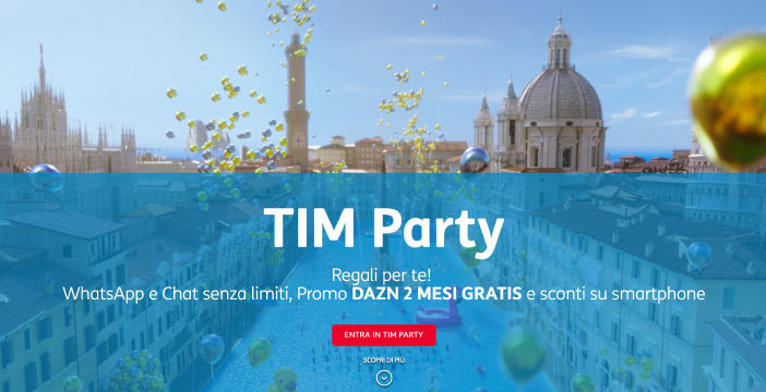 Con TIM Party i clienti TIM ricevono due mesi di abbonamento gratis a DAZN