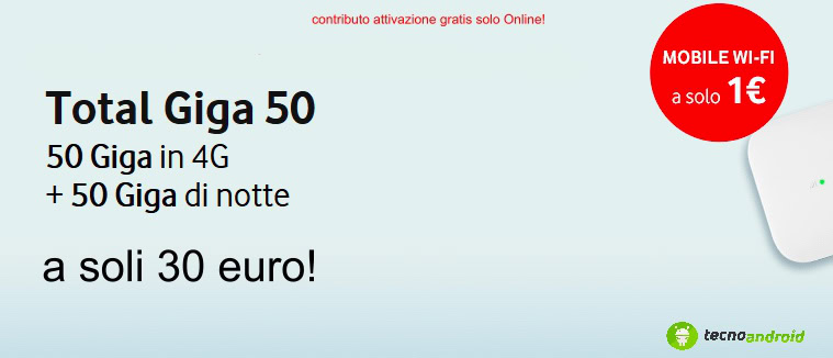Vodafone Total Giga 50: a partire da 30 euro al mese ben 50 GB per ...