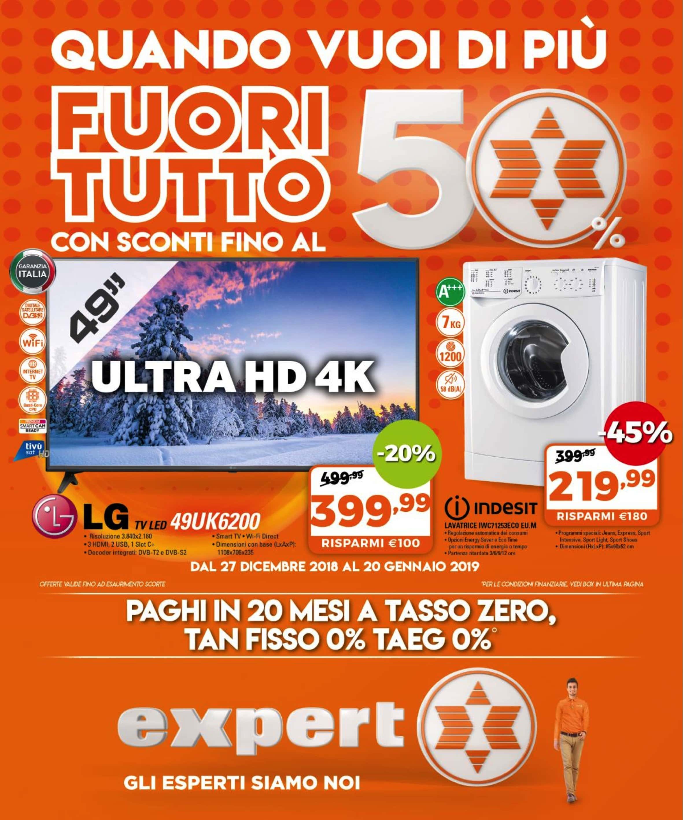 Volantino Expert: arriva il metà prezzo su TV, smartphone , PC e accessori