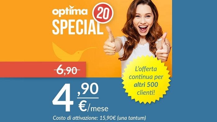 Optima Mobile ripropone le proprie offerte standard da 4.90 euro al ...