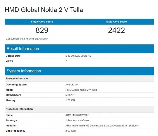 Nokia 2V Tella: il nuovo device è stato avvistato su Geekbench ...