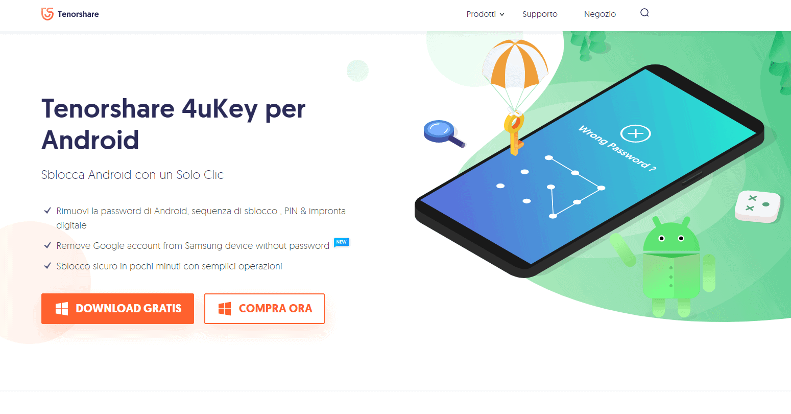 Tenorshare 4uKey for Android: software per sbloccare qualsiasi smartphone