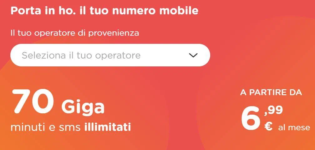 ho. Mobile cambia look al suo sito, ma le offerte rimangono invariate