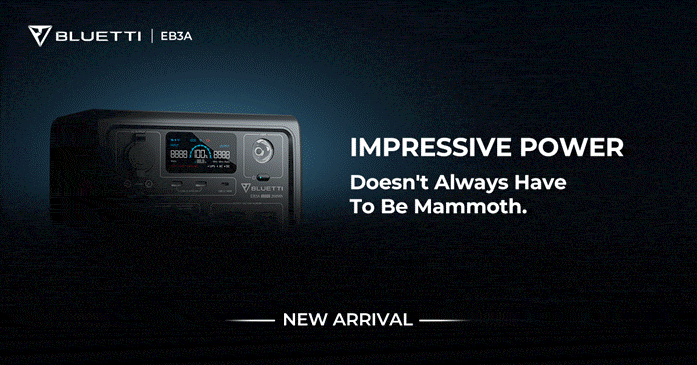 BLUETTI: presentato ufficialmente il nuovo generatore solare EB3A ...