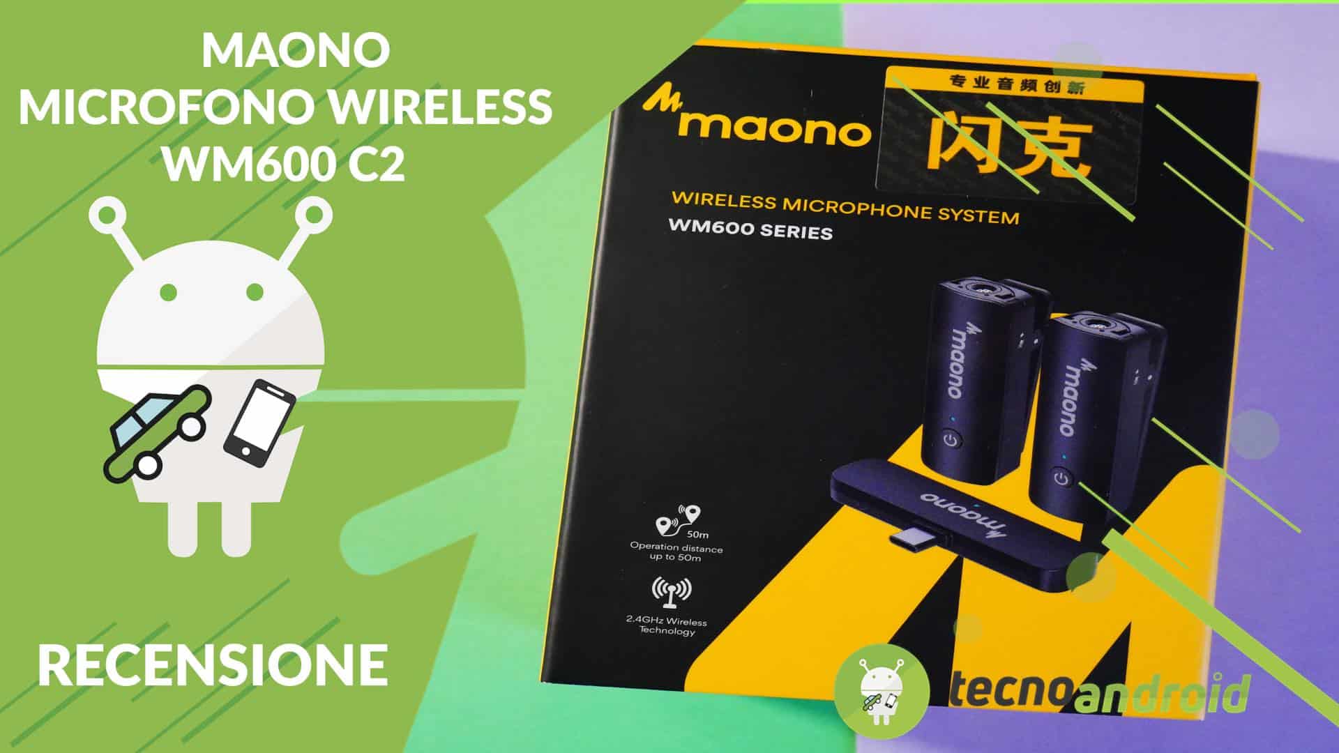 Recensione microfono Maono WM600 C2: lavalier wireless doppio per interviste Maono WM600 C2