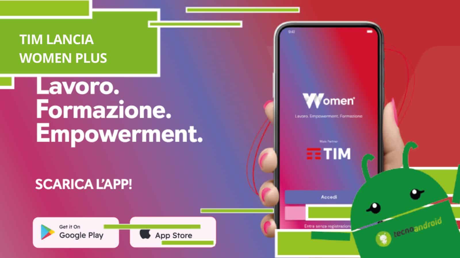 Women Plus, TIM propone l'app per l'emancipazione economica delle donne ...
