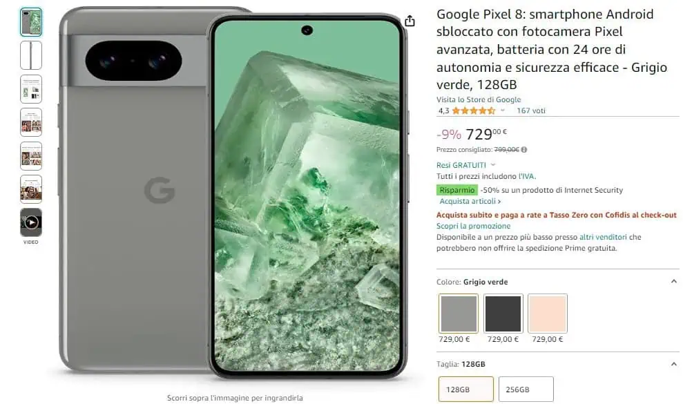 Google Pixel 8 in vendita su Amazon ad uno sconto super - TecnoAndroid