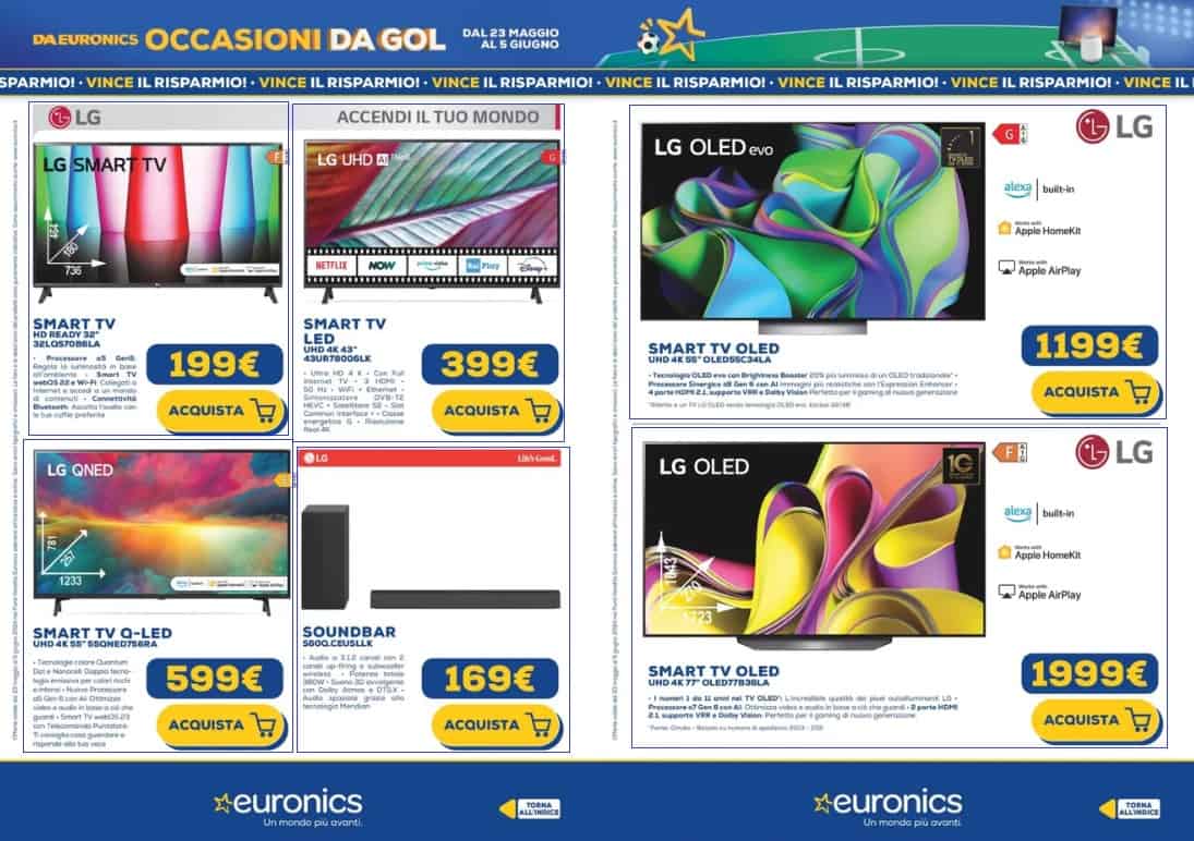 Euronics grandi OFFERTE: SCONTI WOW ti aspettano in volantino