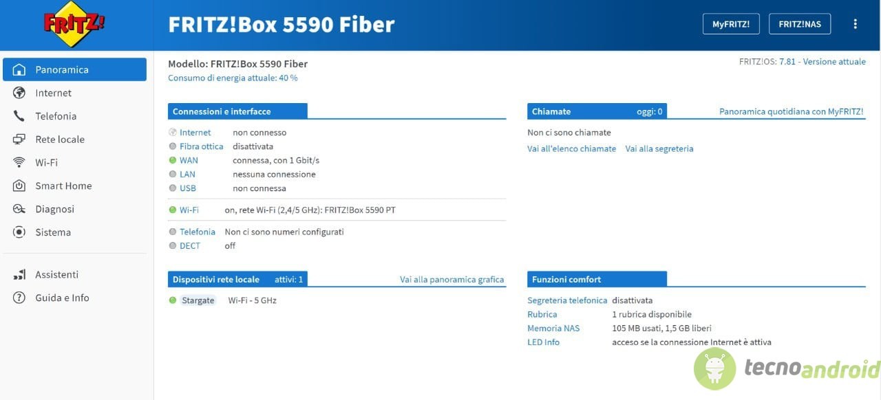 AVM Fritz!Box 5590 Fiber: WiFi 6 e 3600Mbit/s - Recensione