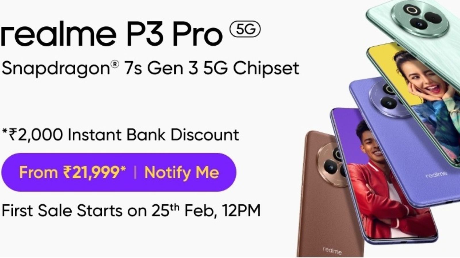 Realme P3 Pro e Realme P3x ufficiali, specifiche e prezzi