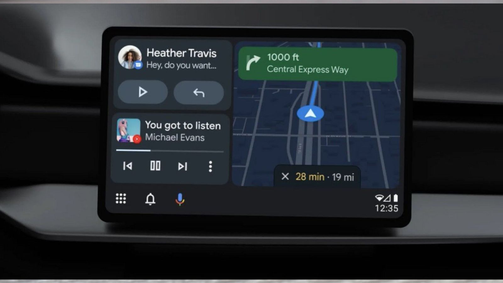 Google sperimenta su Android Auto: il tasto Play cambia posizione