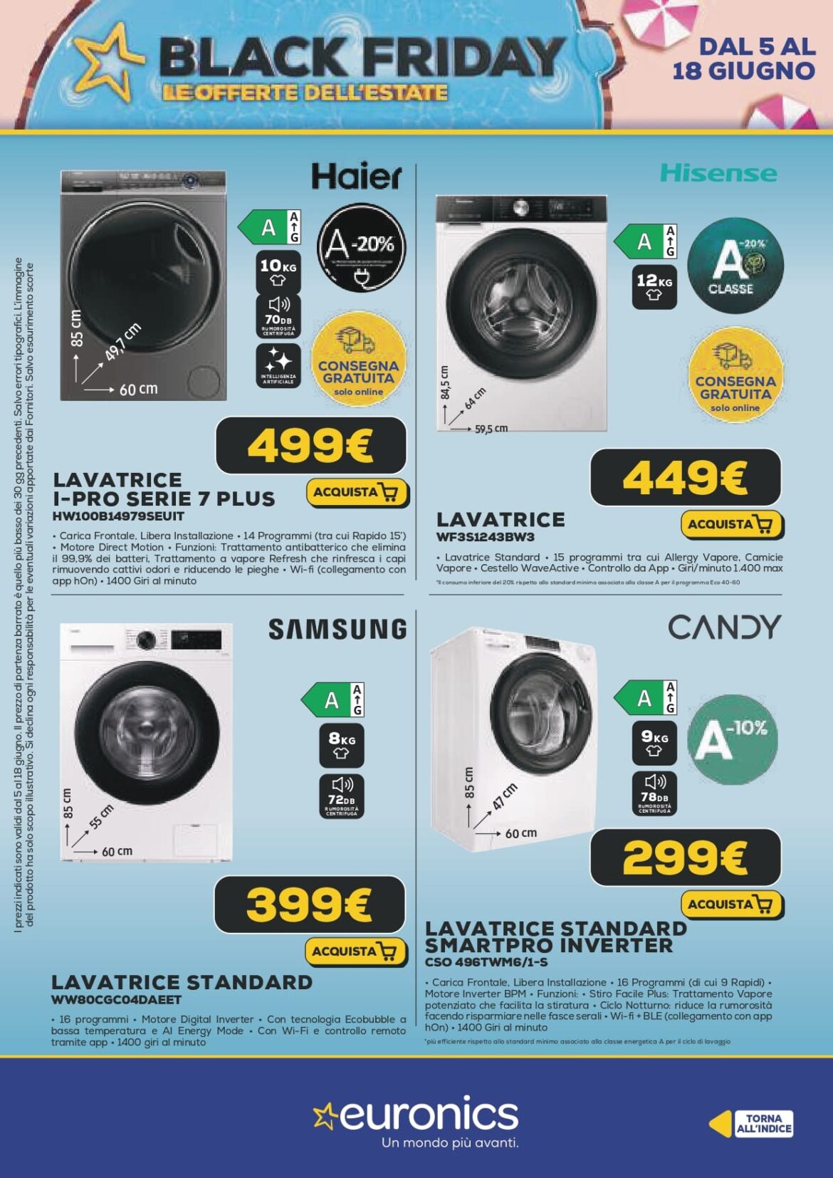Euronics Summer Black Friday: sconti shock per OFFERTE ASSURDE