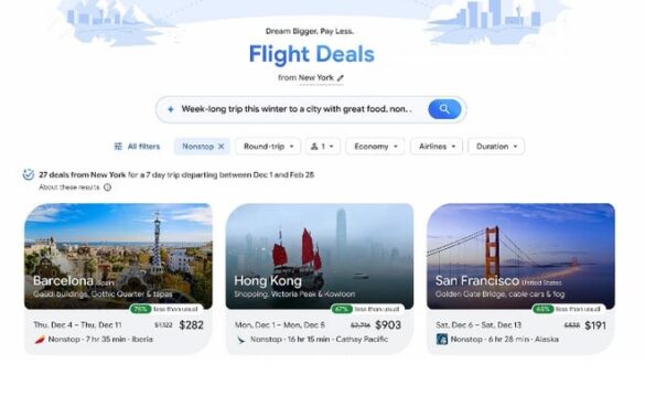 Google introduce Flight Deals, lo strumento AI per cercare voli economici