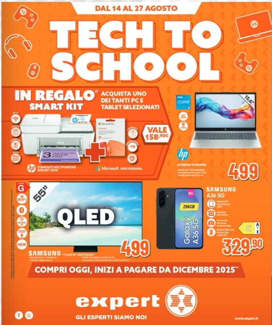 Expert: SUPER OFFERTE TECH per scuola e maxi divertimento
