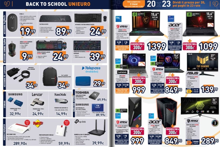 Unieuro: inizia SETTEMBRE con il piede giusto, anzi con le promo giuste