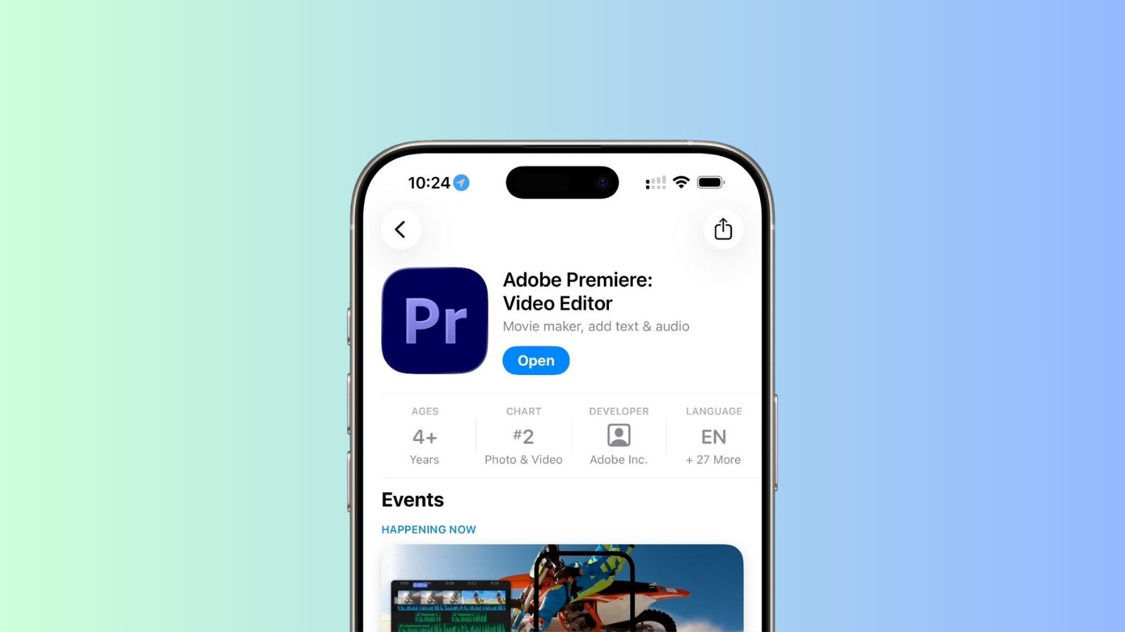 Adobe Premiere arriva su iPhone: editing video gratuito con funzioni AI