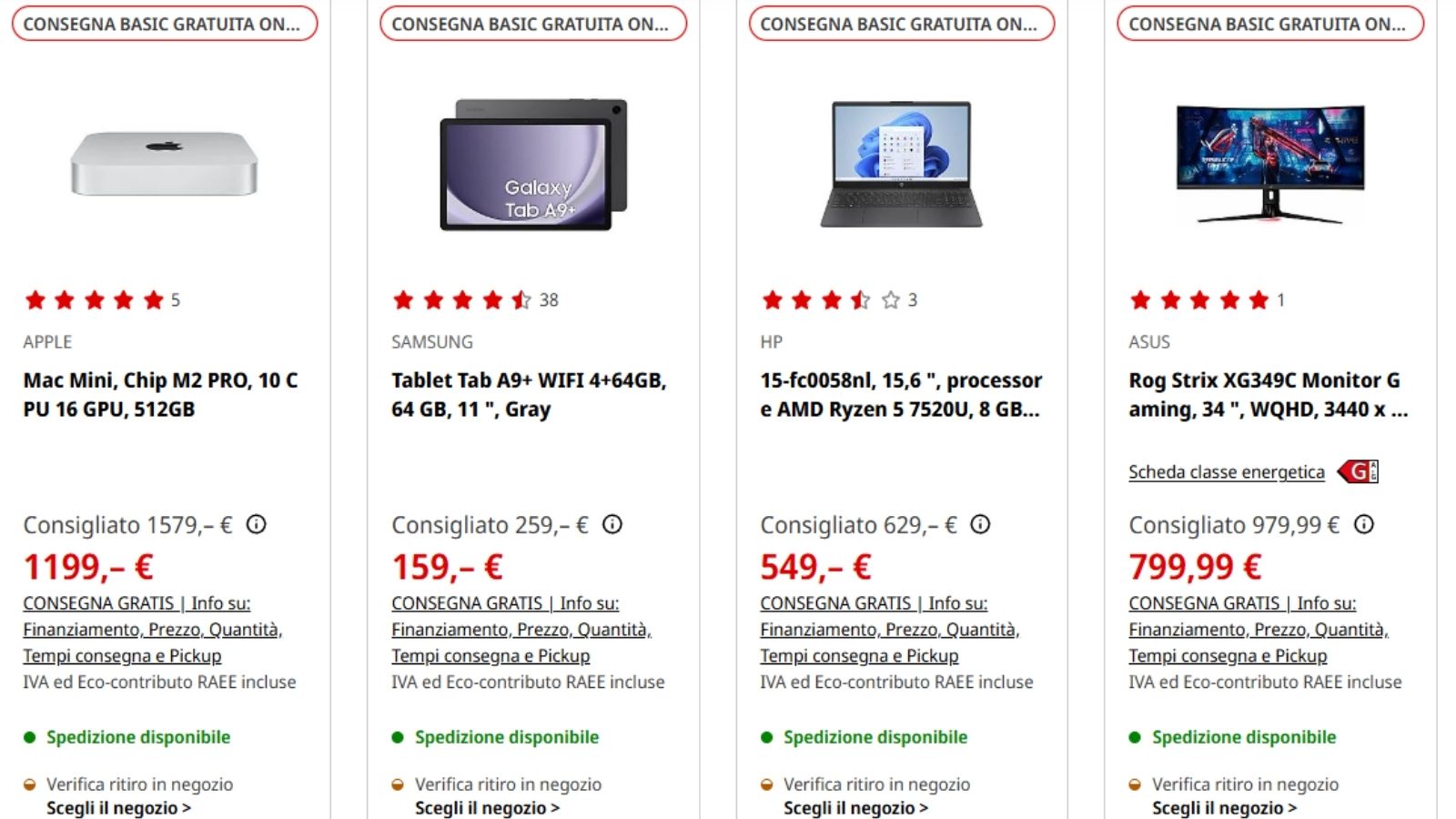 MediaWorld: offerte con prezzi da PAURA che non potete perdere