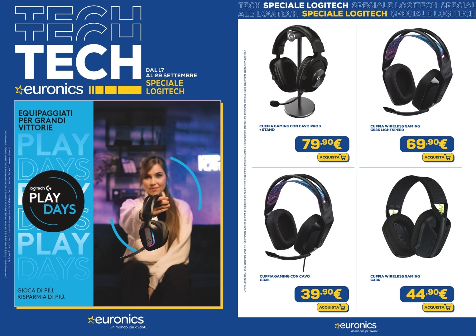 Euronics: offerte Logitech irresistibili dai prezzi incredibili