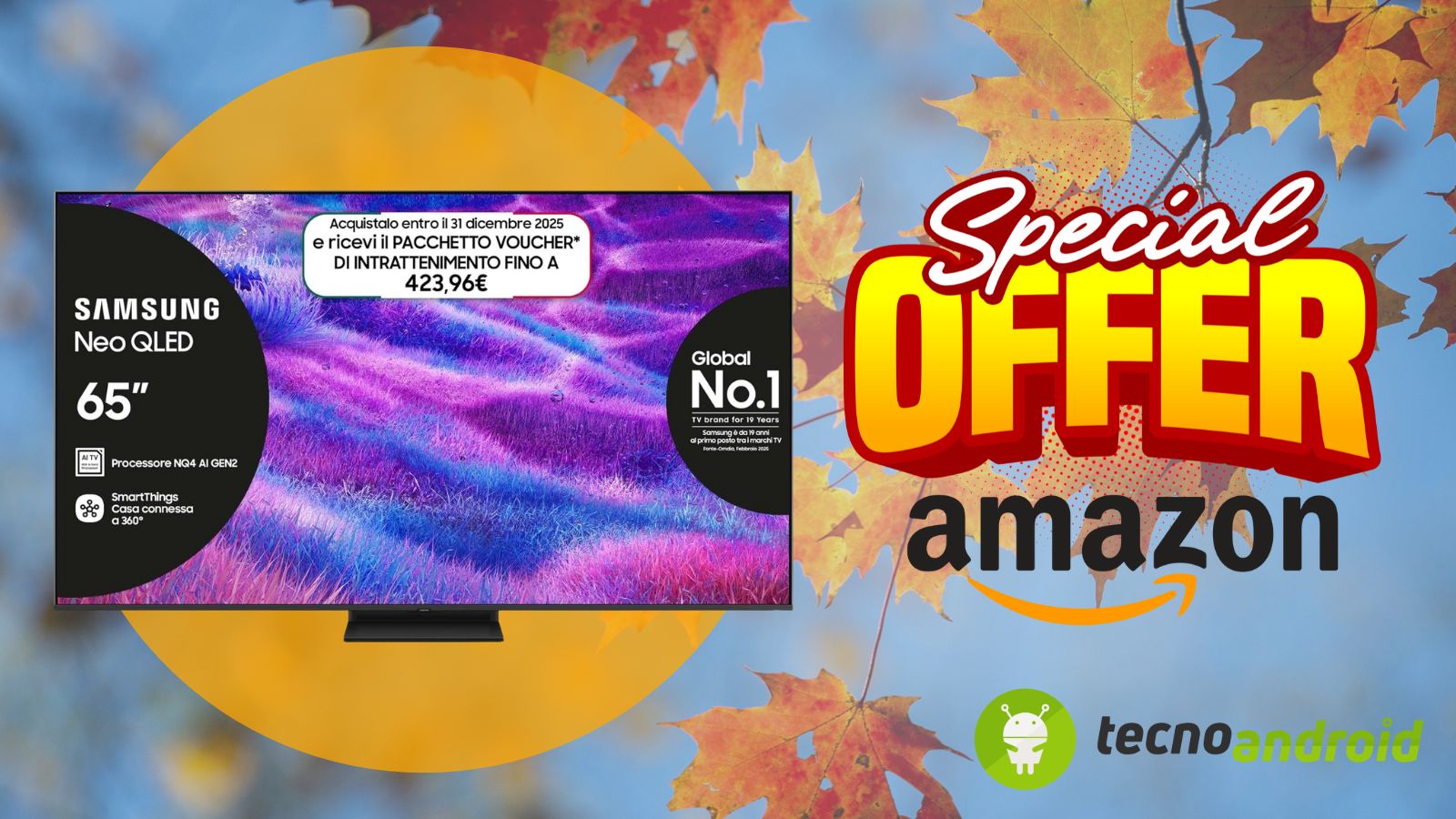 Amazon: Samsung Smart TV 65" QLED ora in OFFERTA SUPERSONICA