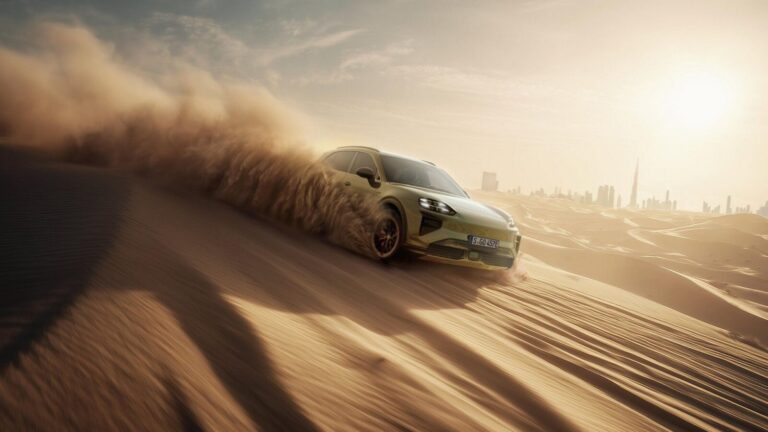 Porsche Cayenne Electric, debutto dinamico nel deserto di Dubai ...