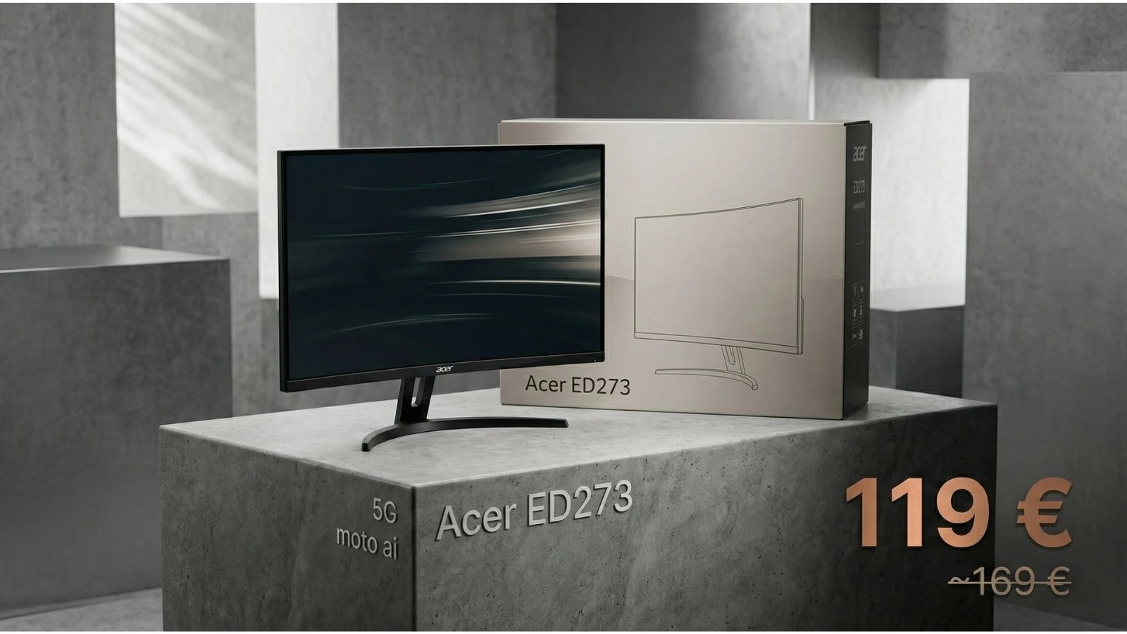 Acer Nitro ED273S3: monitor gaming curvo 27" crolla a 119 euro ...