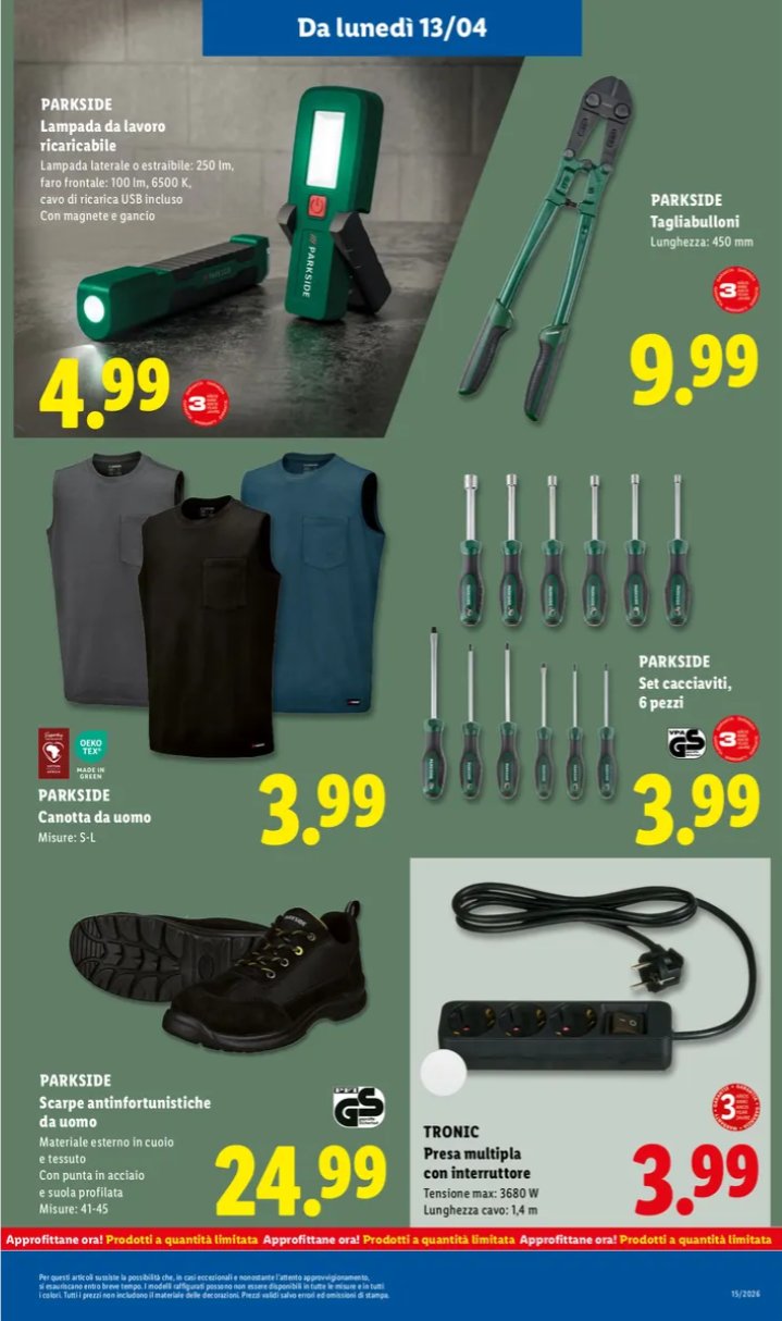 Lidl Parkside: le offerte dal 9 al 15 aprile che non puoi perdere ...