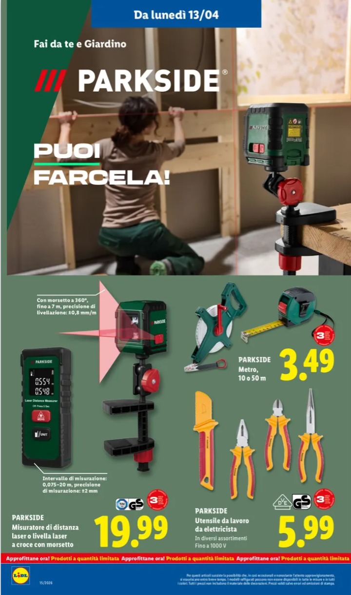 Lidl Parkside: le offerte dal 9 al 15 aprile che non puoi perdere ...